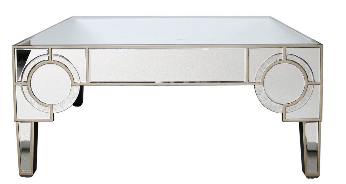 Parisian Mirrored Center Table with 2 Drawers - All Home Living