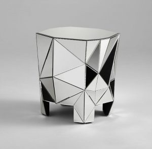 Octagonal Mirrored Prism Side Table | All Home Living